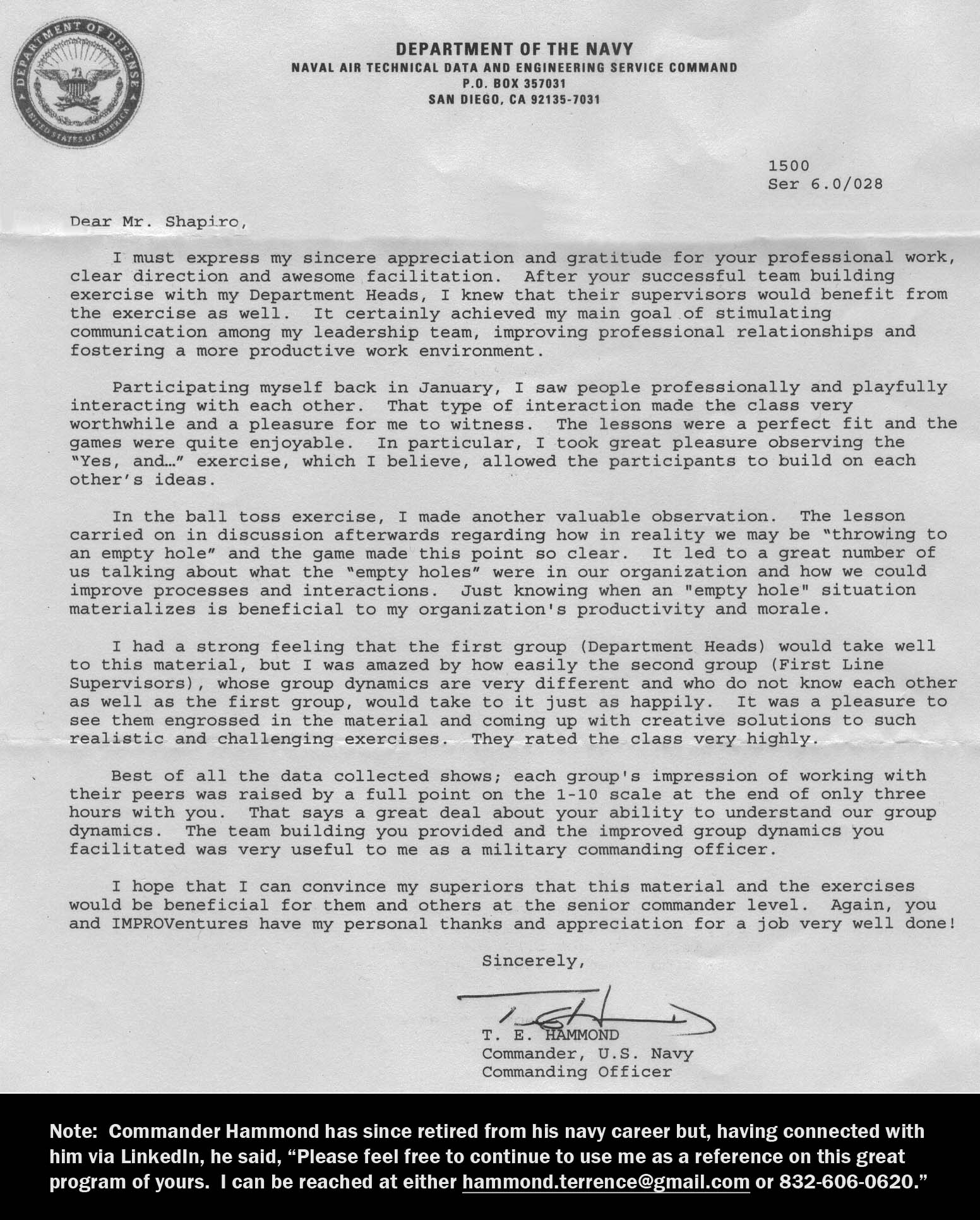 Navy Testimonial
